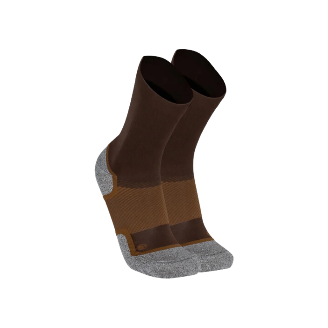 OS1st WP4 Wellness Performance Crew Sock - Brown | Targeted Support ...